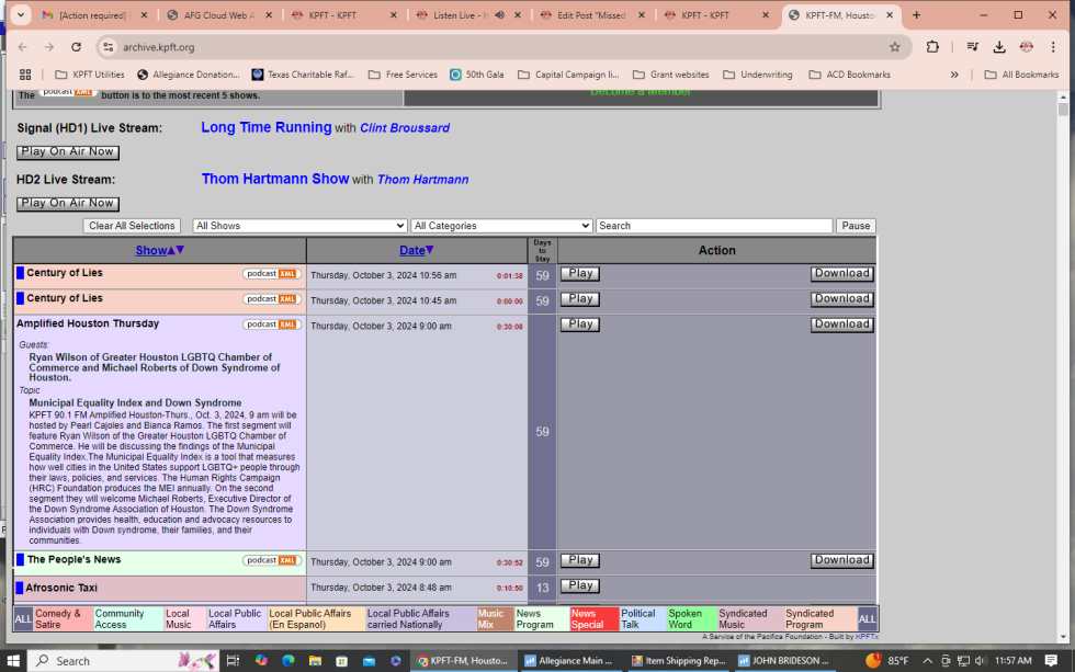 Missed a show - catch up with the archives page! - KPFT